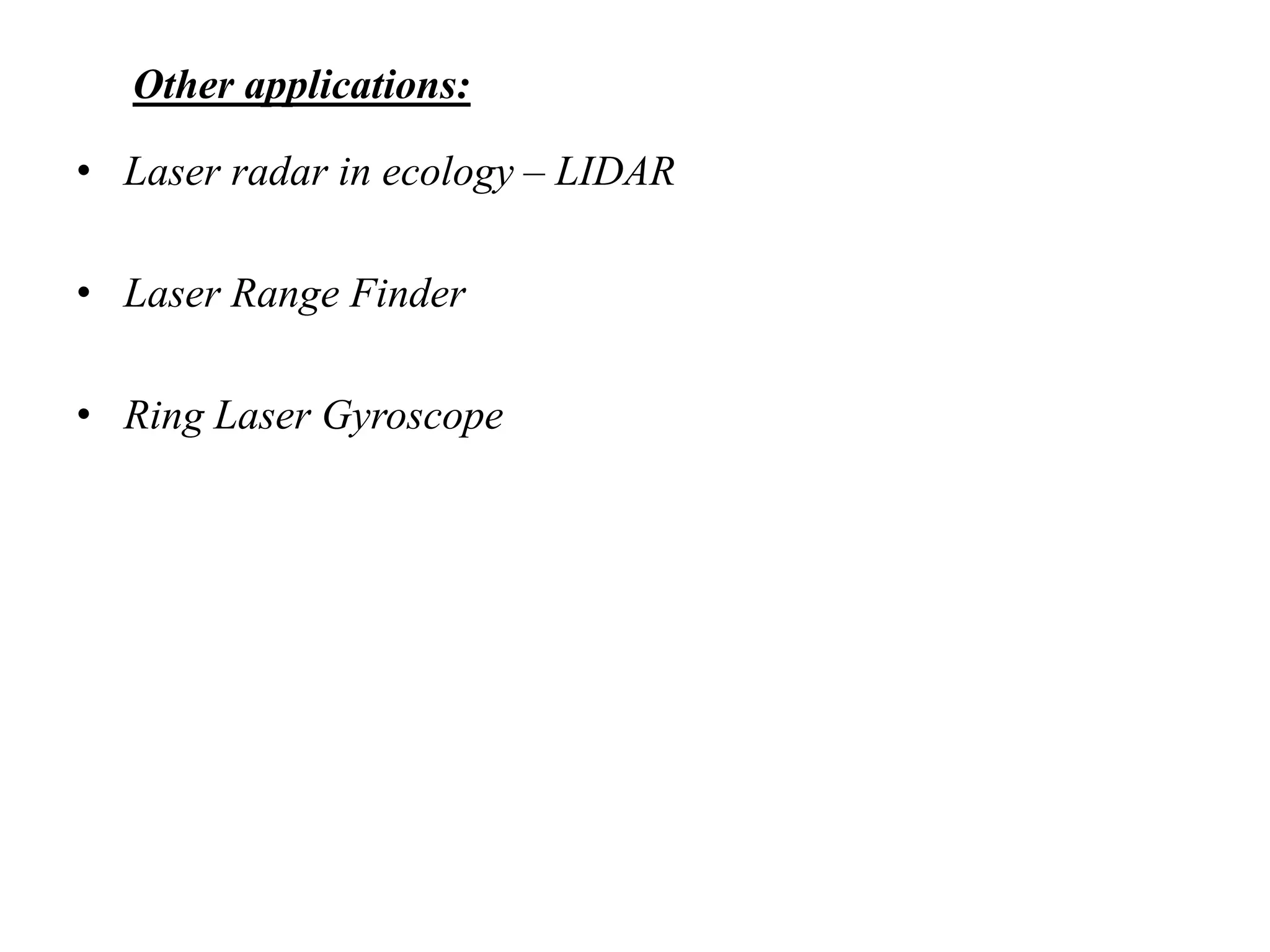 LASER & APPLICATIONS | PPTX