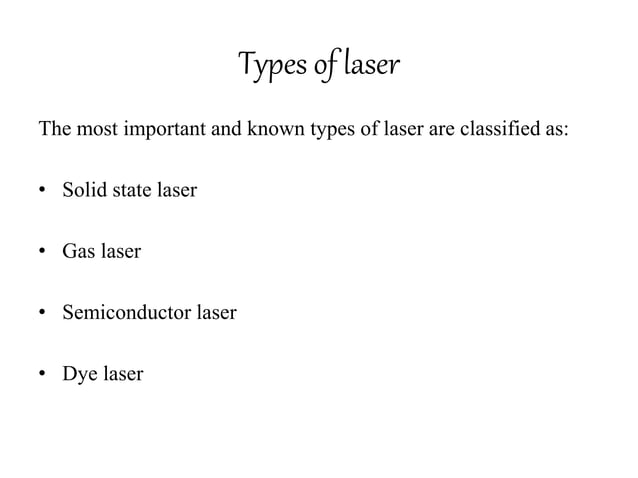 LASER & APPLICATIONS | PPTX