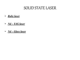 LASER & APPLICATIONS | PPTX