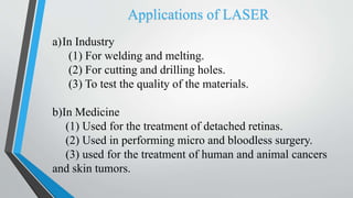 Laser in physics | PPTX