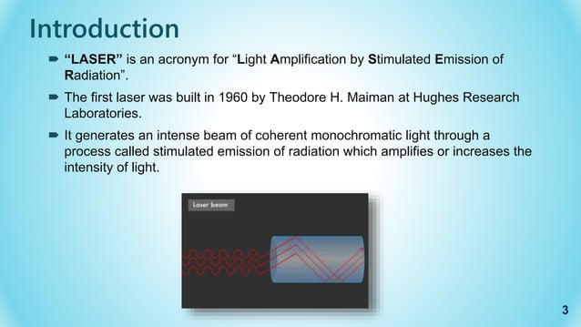 Laser | PPT | Chemistry | Science