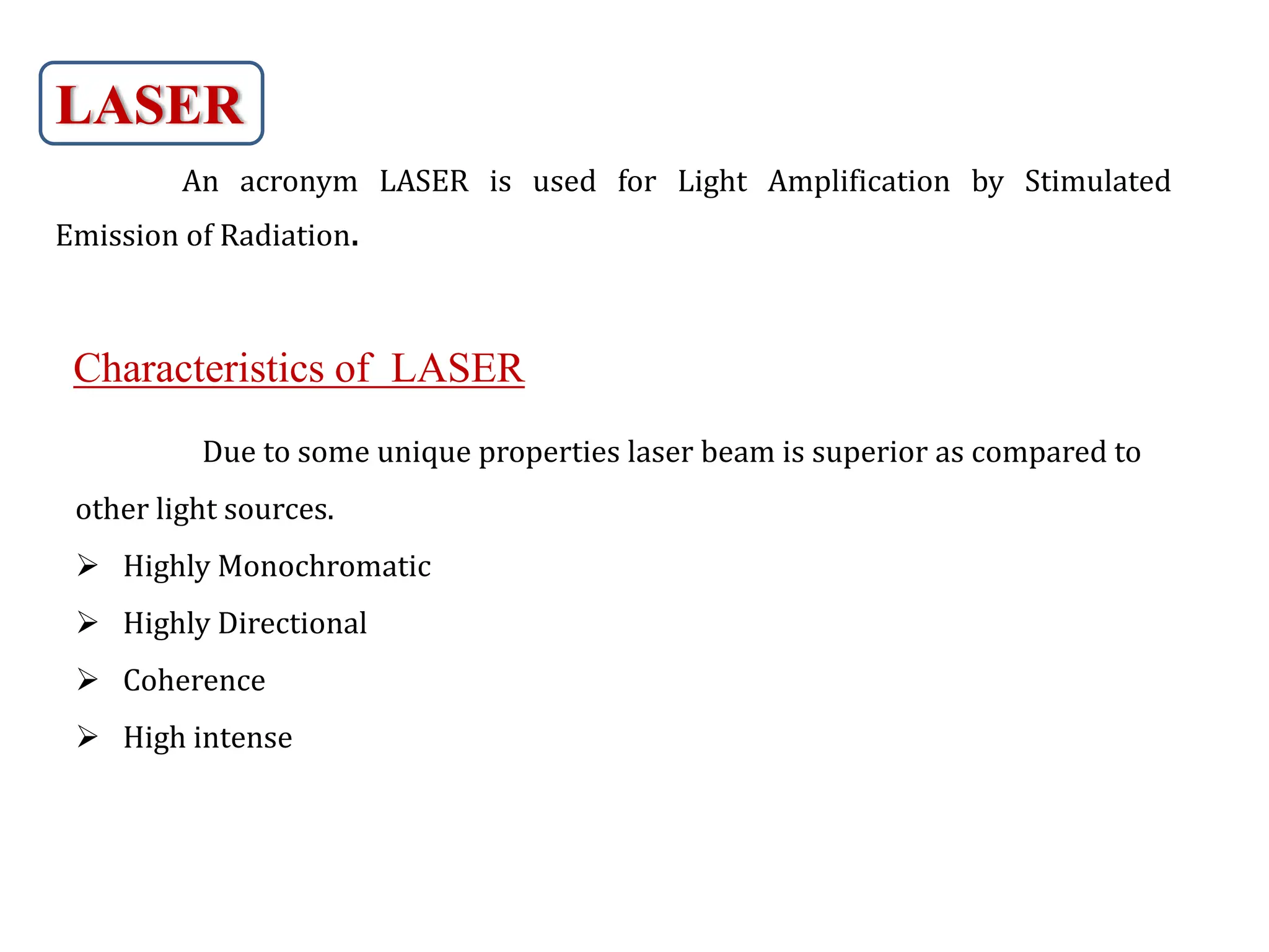 Laser And its Application's - Engineering Physics | PPTX