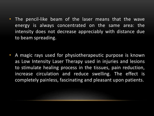 Laser in electrotherapy ppt by Dr. Mumux | PPTX