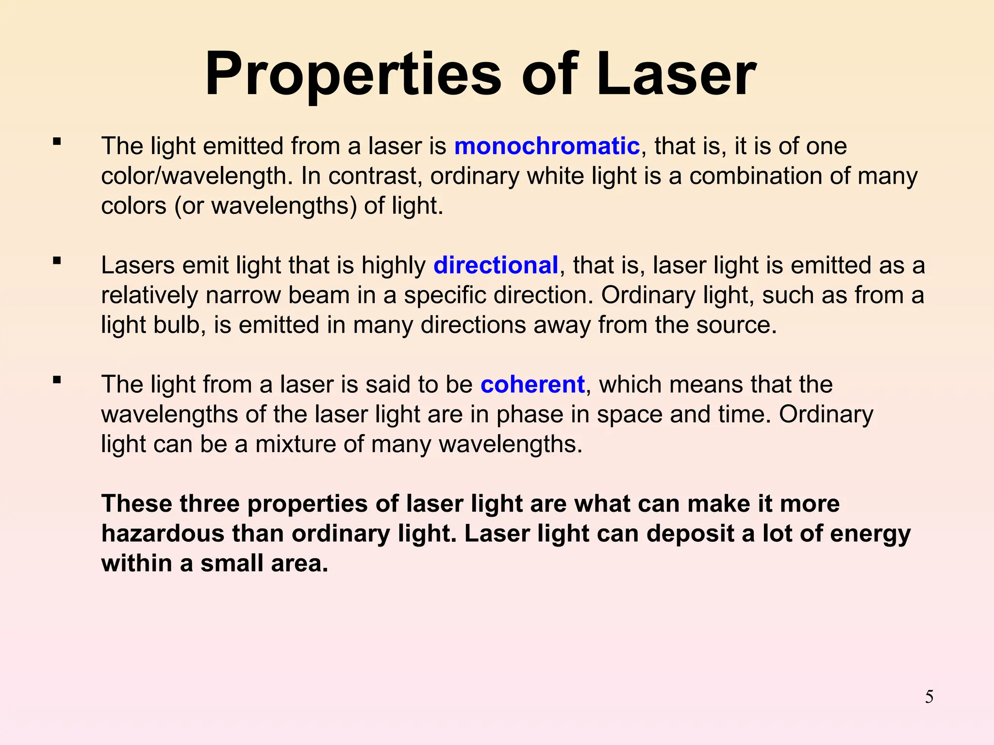 Laser and its applications, optical fibres.ppt