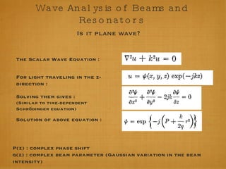Laser Beams And Resonators | PPT