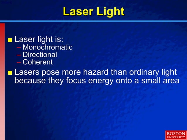 Laser safety-training | PDF | Eye and Vision Conditions | Diseases and ...