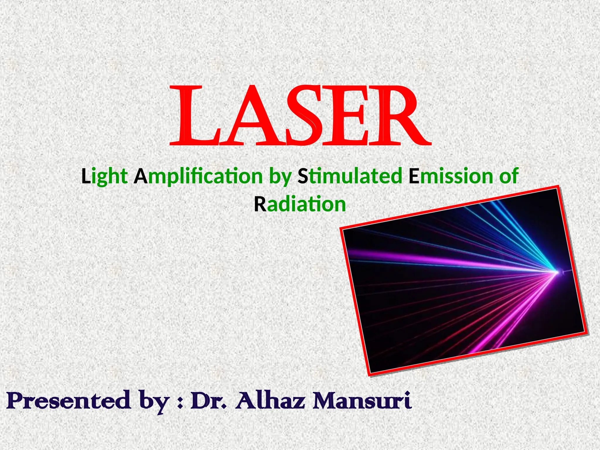 LASER_103326.ppt its types classification | PPT