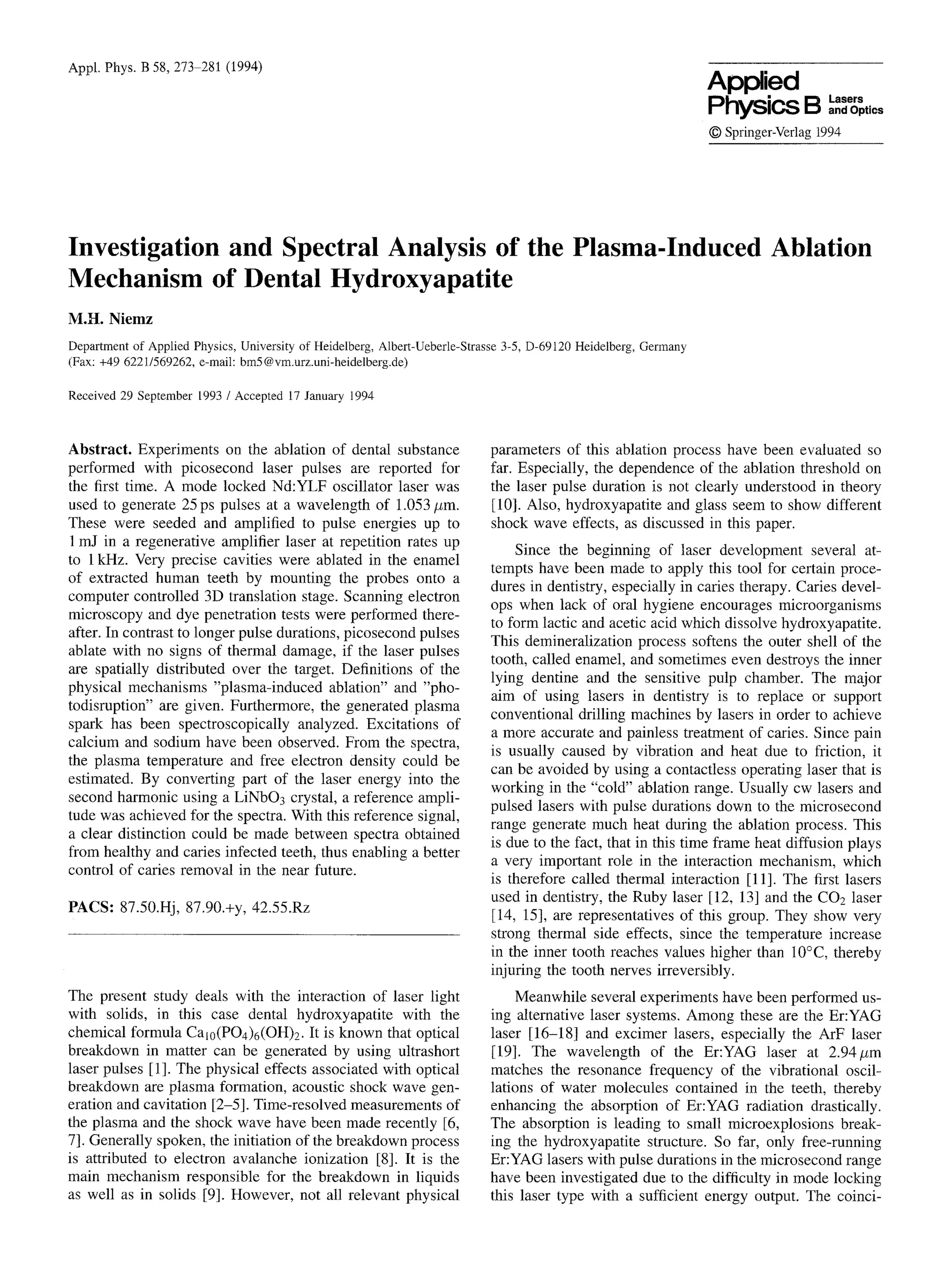 Laser Ablation Depth Pdf