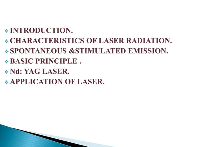 Laser and fiber optics | PPTX