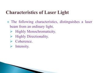 Laser and fiber optics | PPTX