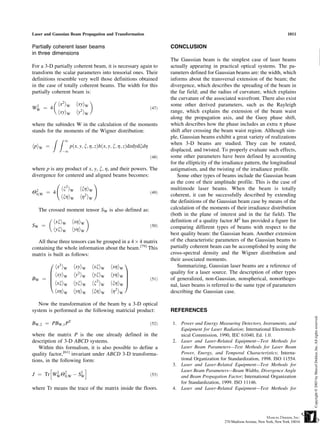 Laser and gaussian | PDF | Physics | Science