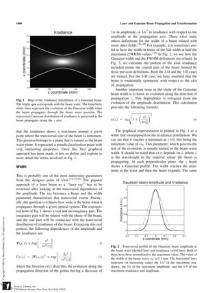 Laser and gaussian | PDF | Physics | Science