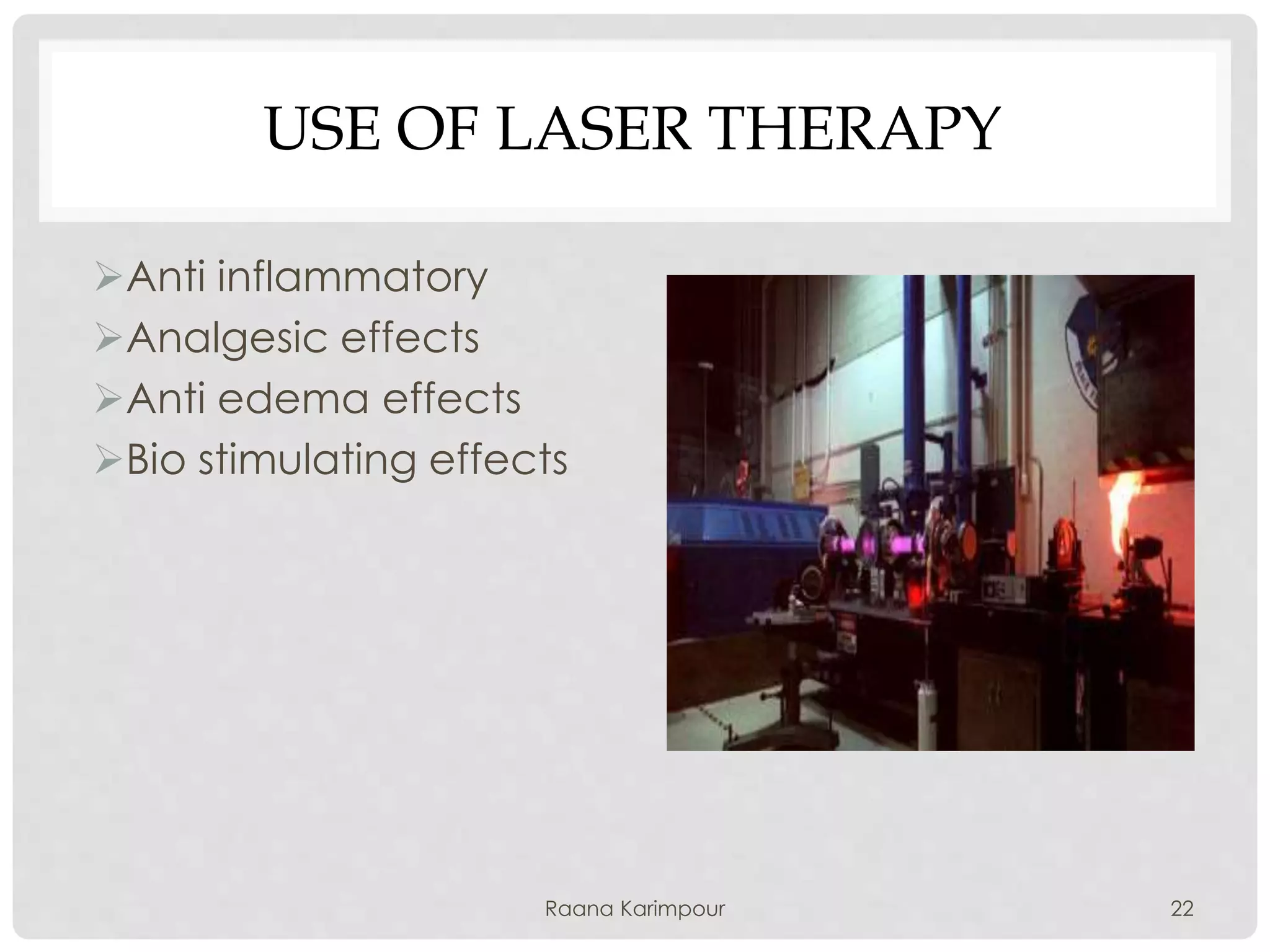 Laser application in medicine | PPTX
