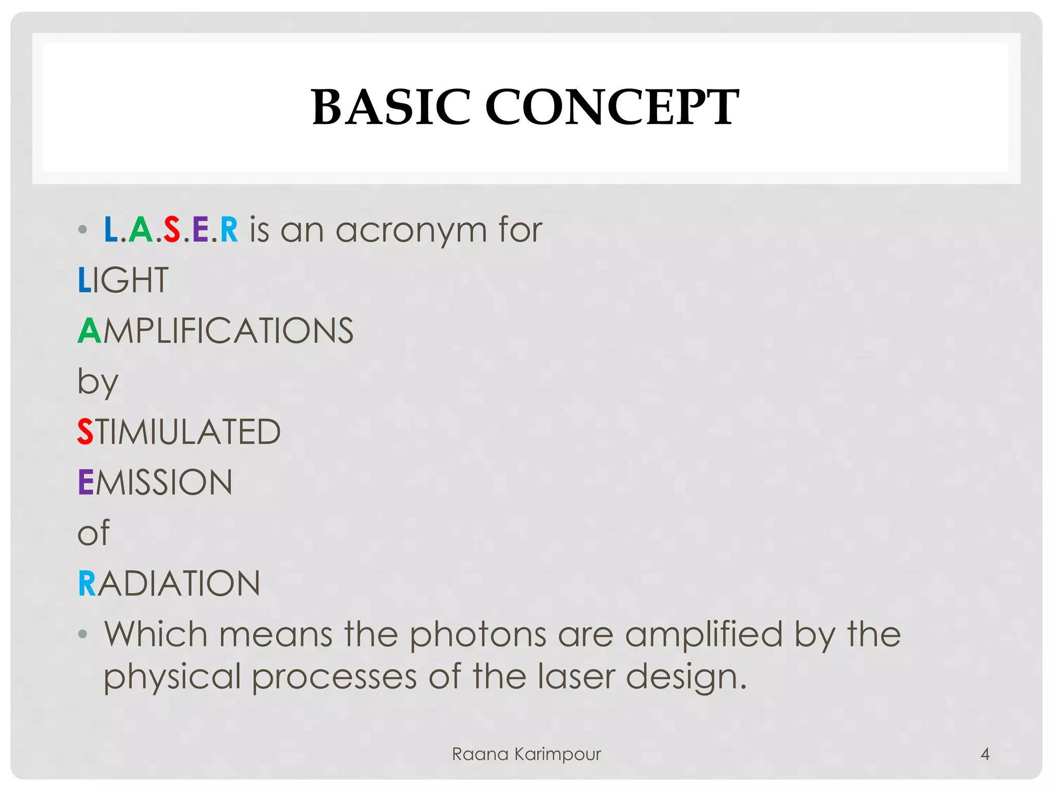 Laser application in medicine | PPTX