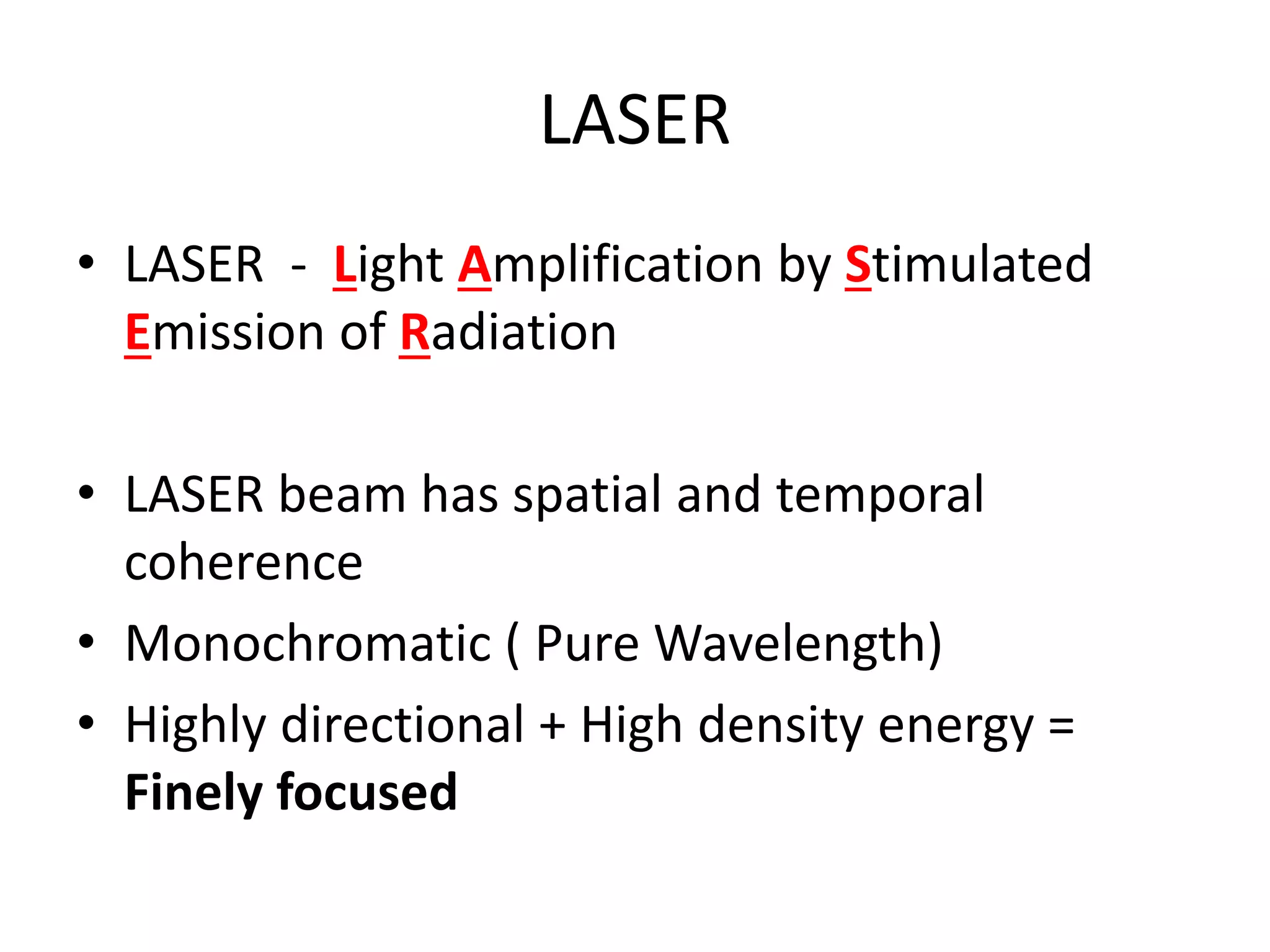 Laser applications in biomedical field | PPTX
