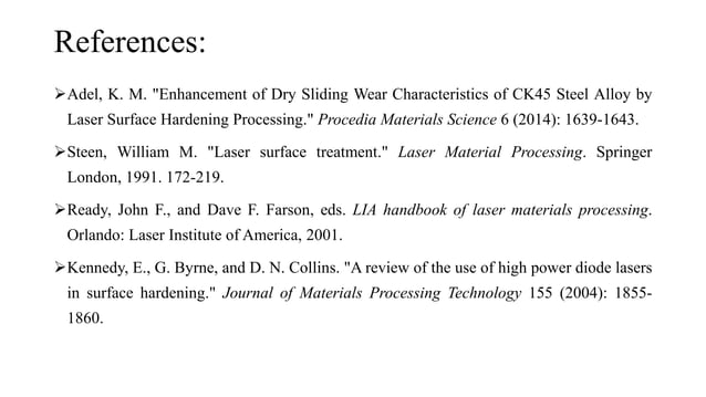 Laser beam hardening | PPT