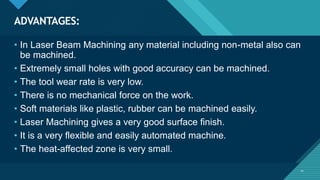 Laser beam machining | PPTX