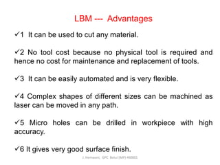 Laser beam machining pdf | PPT