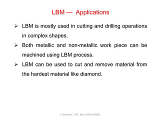Laser beam machining pdf | PPT