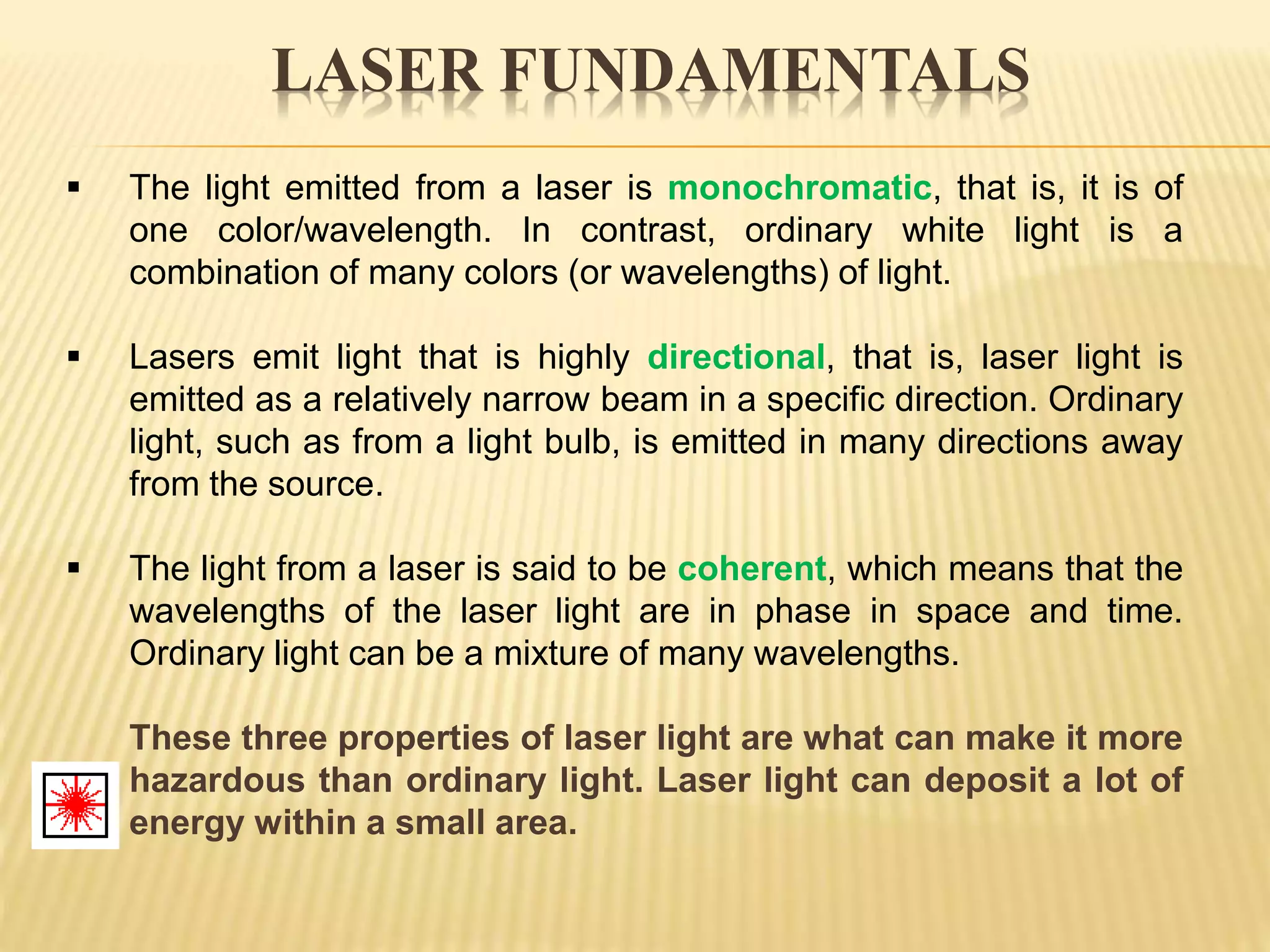Basic Idea of Laser by deepika gupta | PPSX