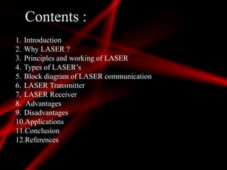Laser communication | PPTX