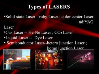 Laser communication and use of laser communication | PPTX | Physics ...
