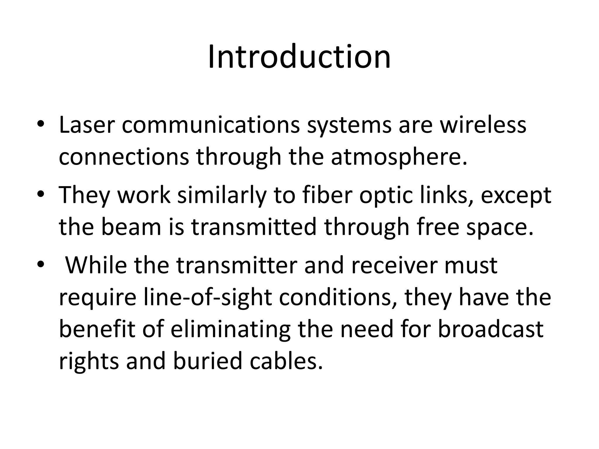 Laser communications ppt | PPTX