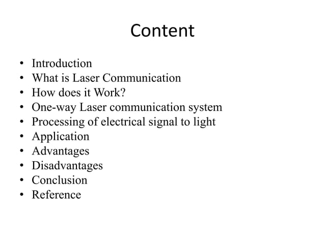 Laser communications ppt | PPTX