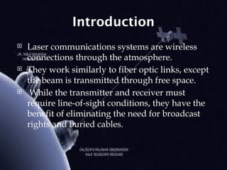Laser communications ................... | PPTX