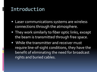 Laser communications ppt1 | PPT
