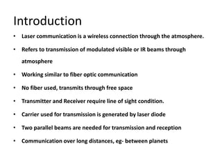 Laser communiction | PPTX