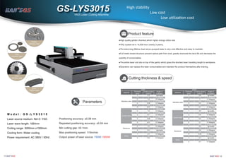 Laser cutting machine catalogue 1.1 | PPT