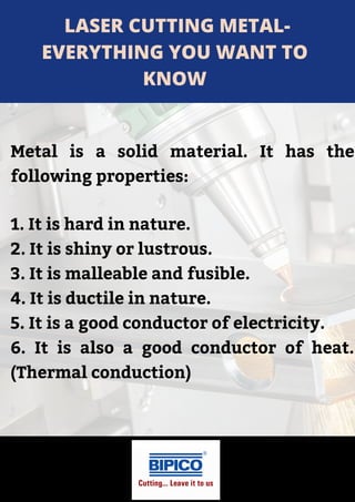 Laser cutting metal everything you want to know | PDF