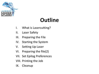 Lasercutting notes slideshow | PPTX