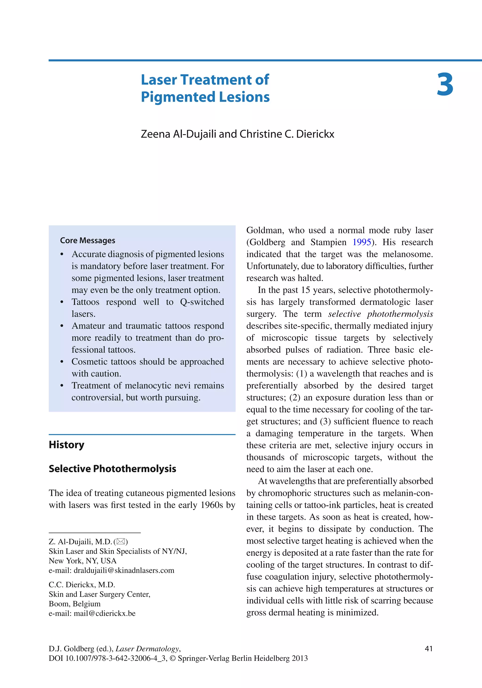 Laser dermatology | PDF