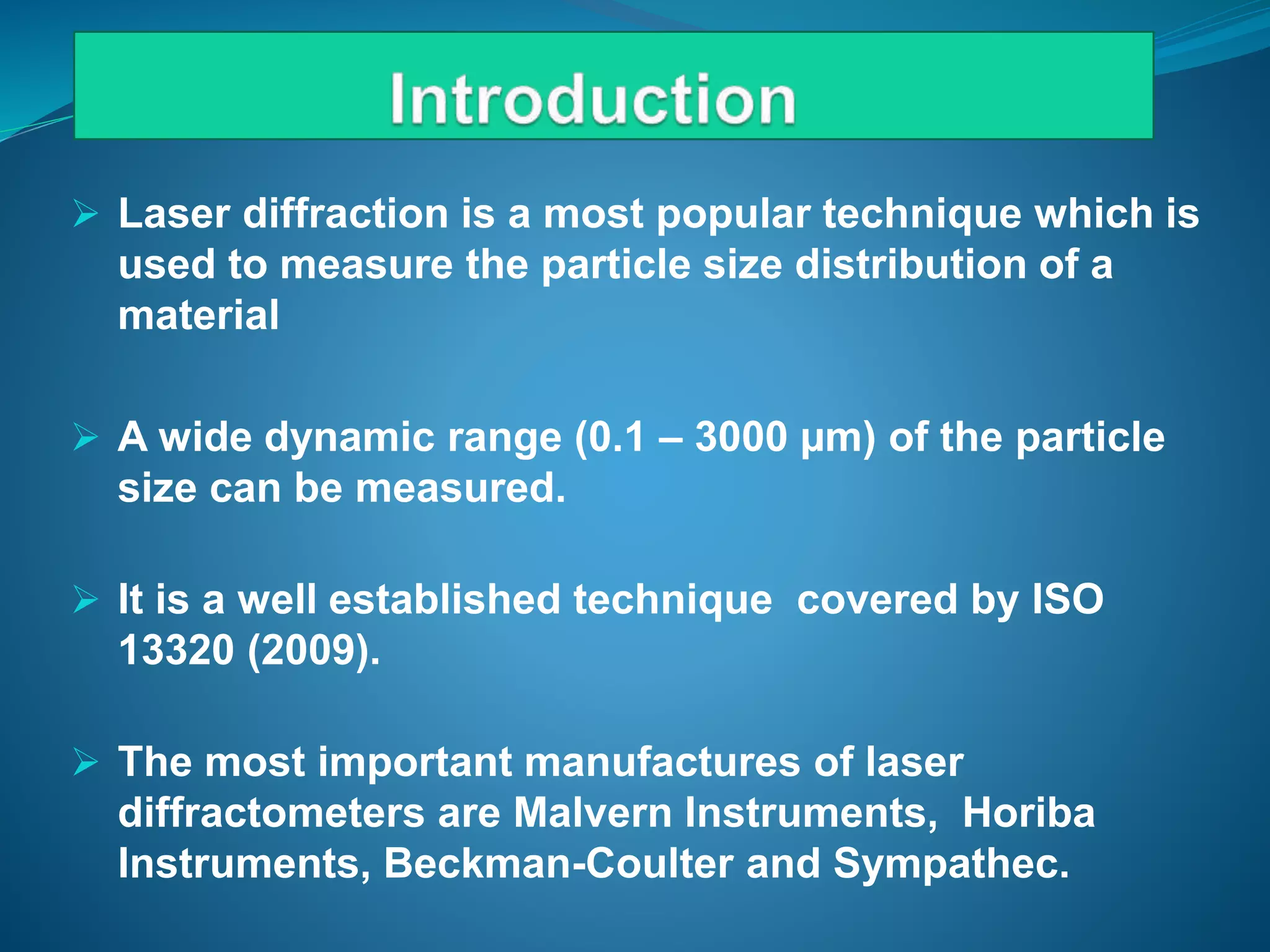 Laser diffrection | PPTX