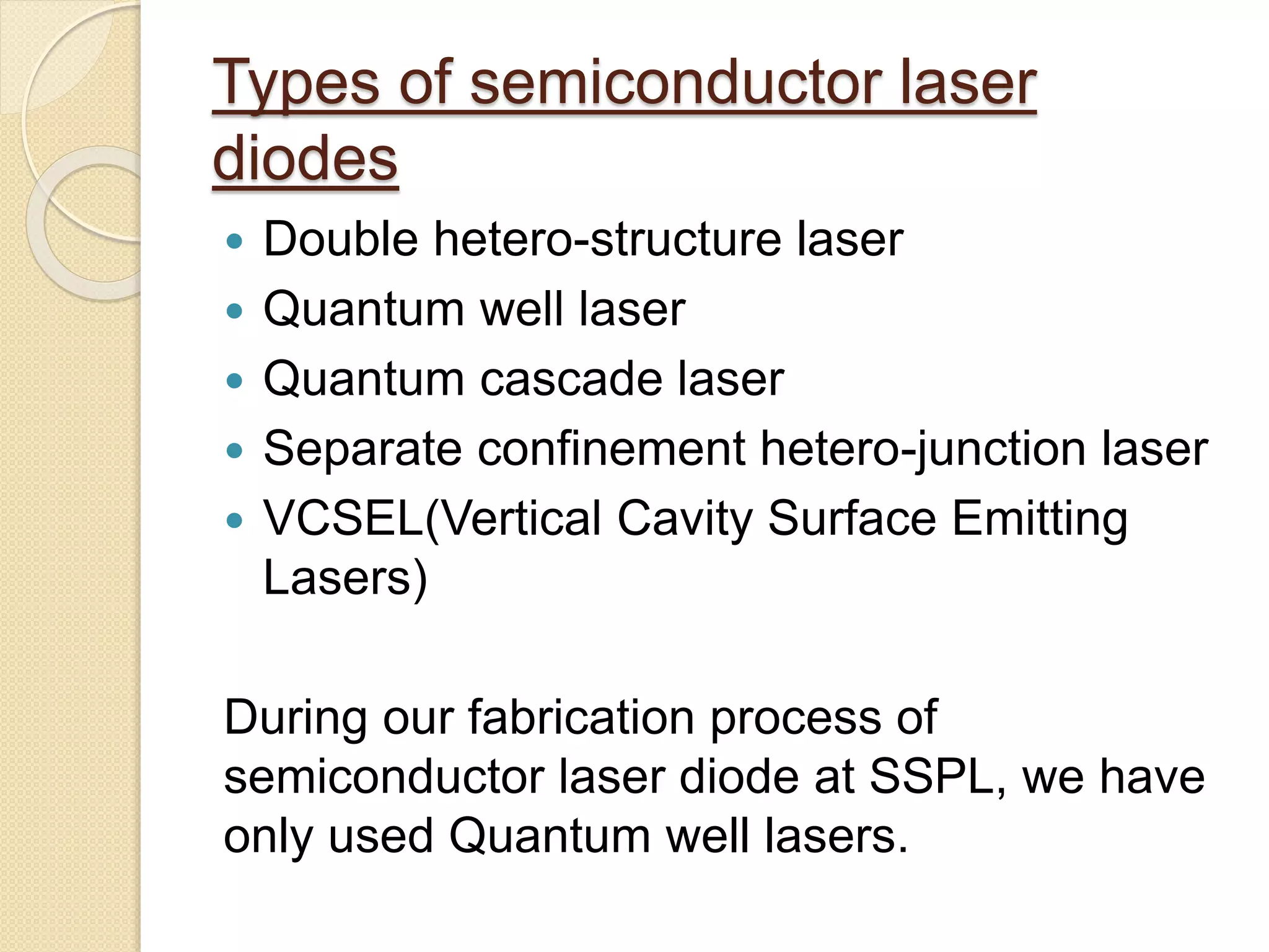 Laser diode fabrication | PPTX