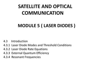 Laser Diodes.pdf module 4 , simple answer | PDF