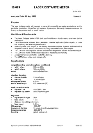 Laser distance meter | PDF