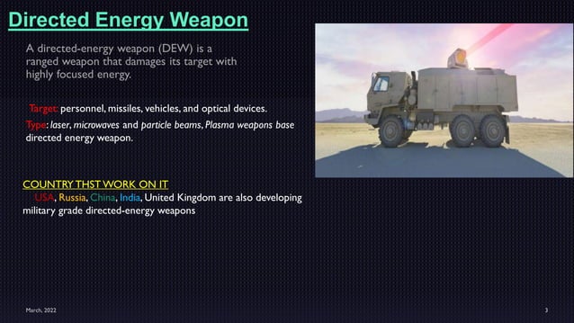 LASER ENERGY WEAPON PPT FOR SEMINAR PRESENTATION | PDF