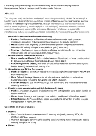 Laser Engraving Technology An Interdisciplinary Revolution Reshaping Material Manufacturing ...