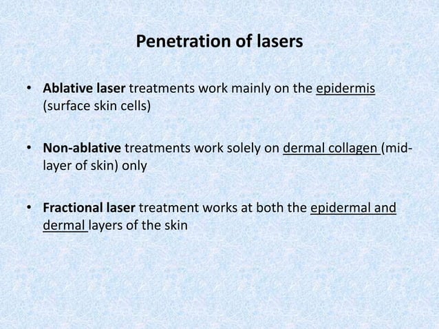 BASICS OF LASER AND IT'S USE IN DERMATOLOGY | PPTX