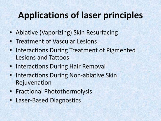 BASICS OF LASER AND IT'S USE IN DERMATOLOGY | PPTX