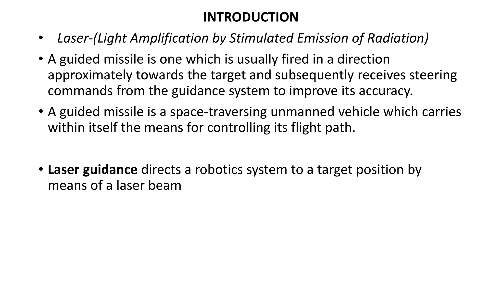 Laser Guided Missile | PPTX