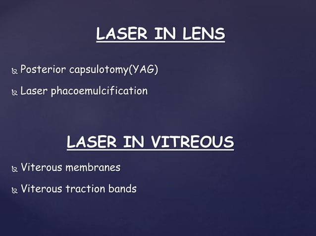 Laser in ophthalmology | PPTX | Eye and Vision Conditions | Diseases ...
