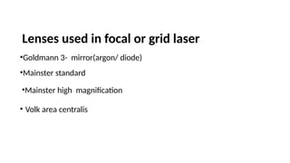 Laser in retina Ophthalmology By Dr. Eva | PPTX