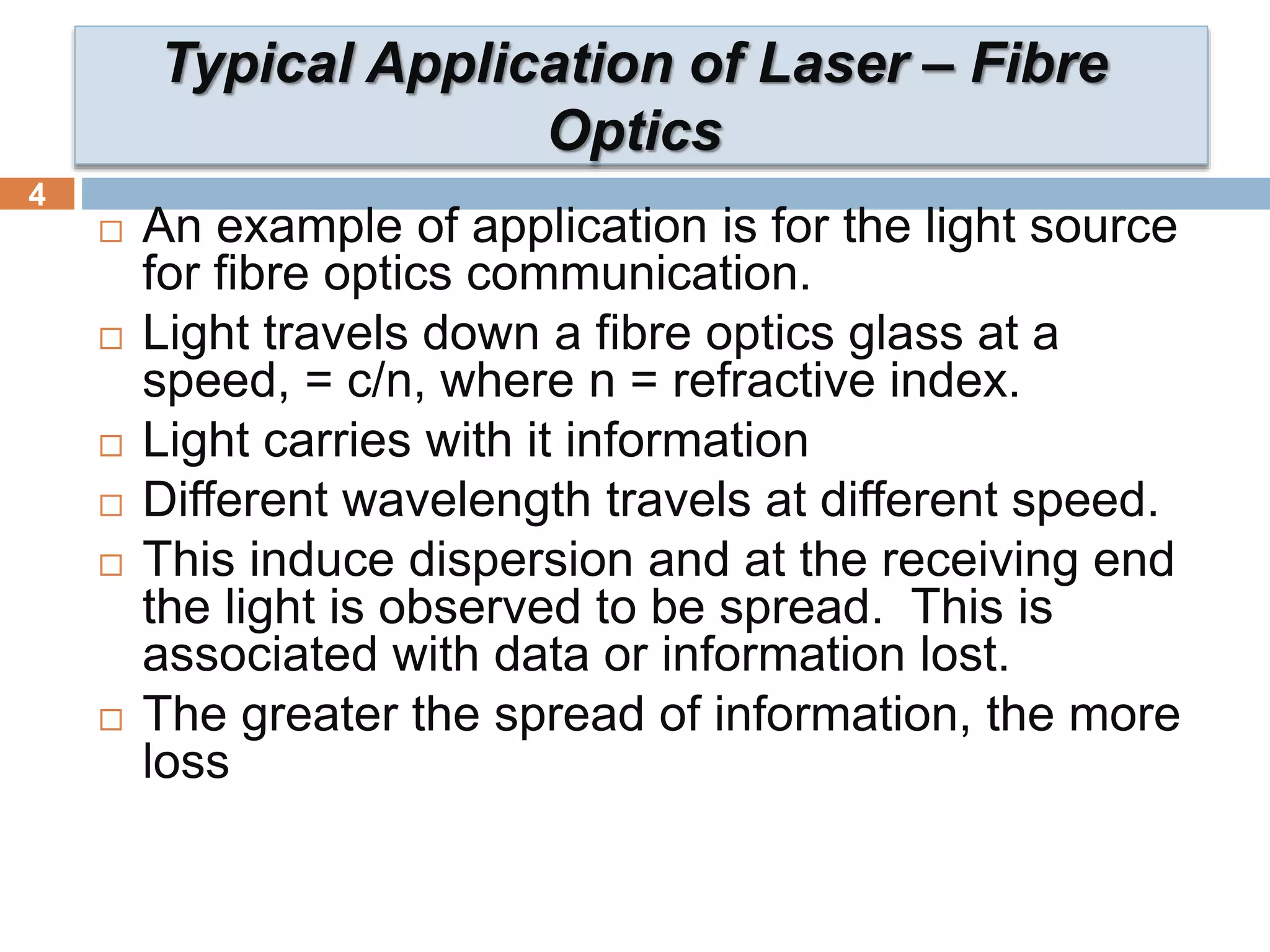 Laser & its applications | PPTX