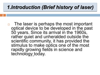 Laser & its applications | PPTX