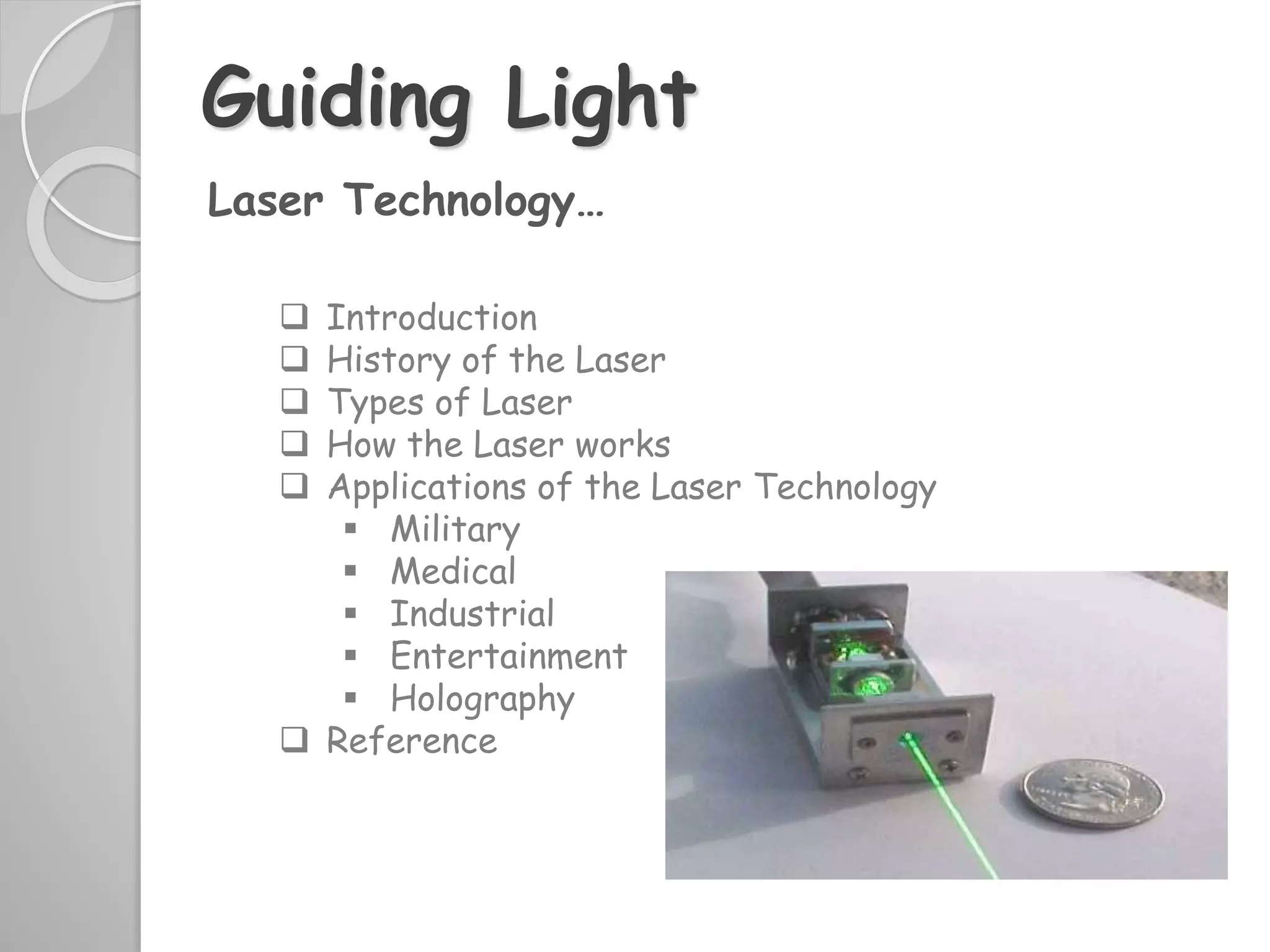 Laser & it's applications | PPT