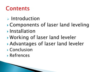 Laser land leveler | PPTX